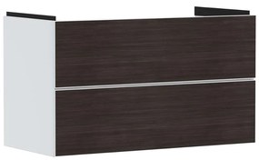 Hansgrohe Xevolos E - Umyvadlová skříňka 98x58x48 cm, 2 zásuvky, matná bílá/tmavý dub 54181730