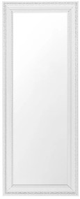 Nástěnné zrcadlo 50x130 bílá/stříbrná VERTOU Beliani