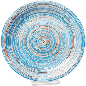Modrý kameninový talíř Kare Design Swirl, ⌀ 27 cm