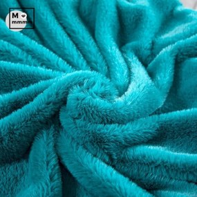 Plyšové elastické potahy na zadní polštáře pohovky a na malý polštářek Barva: zeleno-modrá, Velikost: Potah na malý polštářek (45x45)