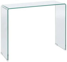 Skleněný konzolový stolek průhledný KENDALL Beliani