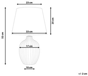 Šedá stolní lampa FERGUS Beliani