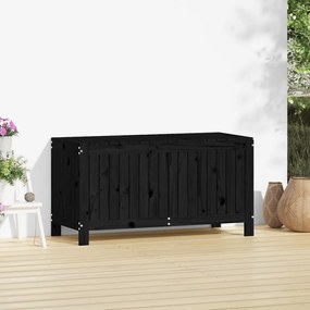 Zahradní úložný box černý 115 x 49 x 60 cm masivní borové dřevo,  823840