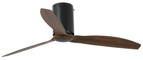 FARO MINI TUBE FAN 32042 50,4“ matná černá/tmavé dřevo Reverzní stropní ventilátor