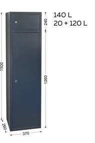 Zbraňový ocelový sejf RICHTER RS.150.G.K (Šedý), Richter šedá