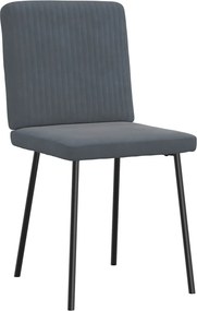 Jídelní židle 4 ks tmavě šedé samet 3315287