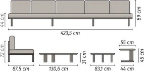Luxusní hliníková sestava ANNECY pro 5-6 osob