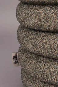 Hnědý taburet z textilie bouclé Fern – Dutchbone