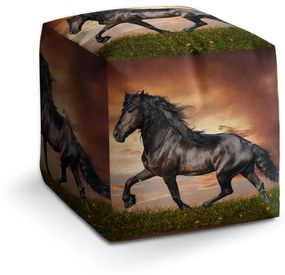 Sablio Taburet Cube Friský kůň: 40x40x40 cm
