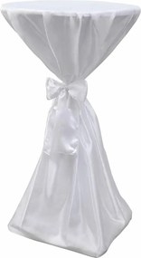 Potahy na stůl bílé, 70 cm, s mašlí, 2 ks 241188