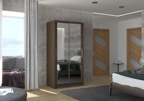 ADRK Furniture Posuvná skříň se zrcadlem NEVIO 100 SW-NEV-CH-100+A643