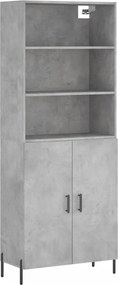 Skříň highboard betonově šedá 69,5x34x180 cm kompozitní dřevo 3189265