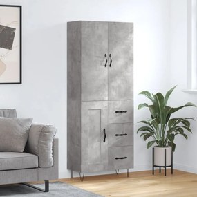 Skříň highboard betonově šedá 69,5x34x180 cm kompozitní dřevo 3198109