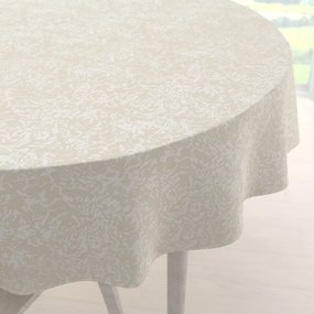 Biante Velký teflonový kulatý ubrus TF-033 Venezia smetanový Ø 150 cm