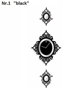 Černé nástěnné hodiny do ložnice