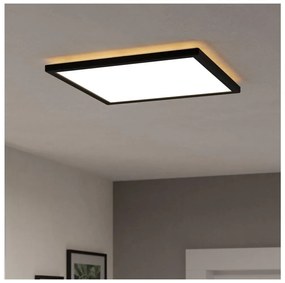 Eglo 901443-LED Koupelnové stropní svítidlo ROVITO 17,6W/230V 39x39cm IP44 černá EG901443