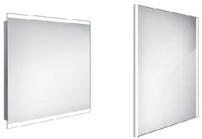 Nimco Zrcadla - Zrcadlo s LED osvětlením, 800x700 mm, hliník ZP 12003