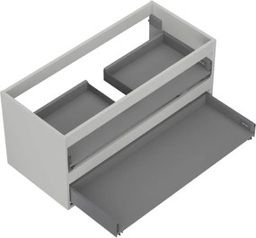 Mexen Box-A, závěsná skříňka 100 cm, 2 zásuvky, šedá matná, 91AX0-1000-470-2-62