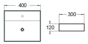 Mexen MINI umyvadlo, 40x30 cm, bílá, 21094000