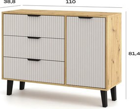 Komoda Borg Duo 1d3s dub artisan / kašmír