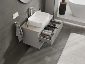 Mexen Rivel, koupelnová skříňka 80 cm, 2 zásuvky, drážkovaná, šedá matná, 91A20-08047-2-BFF62