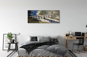 akrylový obraz řeka Řím Akvadukty 120x60 cm