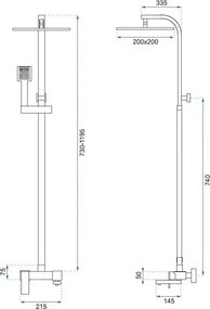 Rea Navaro - sprchový set s vanovou výlevkou, chrom, REA-P0802