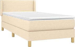 Box spring postel s matrací krémová 100 x 200 cm textil 3130094