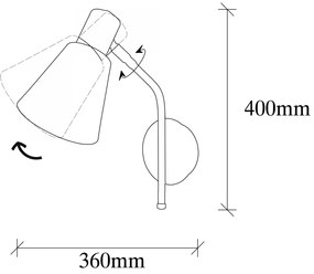 Nástěnná lampa Sivani I černá