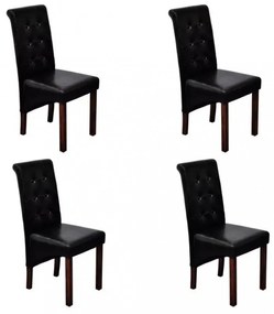 Jídelní židle 4 ks umělá kůže / dřevo Dekorhome