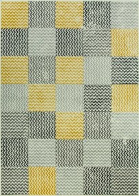 Kusový koberec LUNA 503568/89935 hořčicový patchwork Rozměr: 200x290 cm