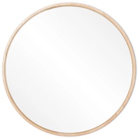 Nástěnné zrcadlo s rámem z masivního dubového dřeva Gazzda Look, ⌀ 32 cm