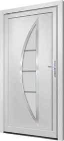 vidaXL Vchodové dveře antracitové 108 x 208 cm PVC [3187872] Barva: antracitová zvenku / bílá uvnitř