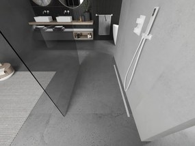 Mexen Kioto, sprchová zástěna Walk-In 115 x 200 cm, 8mm čiré sklo, bílý profil, 800-115-002-20-00