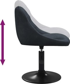 Otočné jídelní židle 2 ks tmavě šedé samet 335328