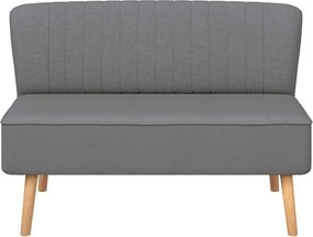 Pohovka textil 117 x 55,5 x 77 cm světle šedá 244070