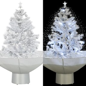 Sněžící vánoční stromeček s deštníkovým stojanem bílý 75 cm,  284332 HangarStore.cz