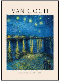 Vincent van Gogh - Hvězdná noc nad Rhonou 30 x 40 cm