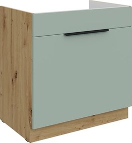 ARIA st | dolní skříňka 80 ZL 1S dřezová | 80 cm | PREMIUM BOX | artisan/aquamarine