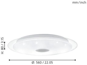 Eglo 98324 - LED Stmívatelné stropní svítidlo LANCIANO LED/36W/230V + DO