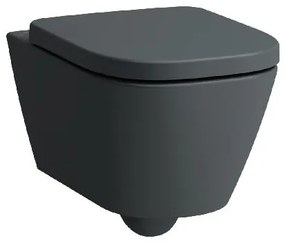 Laufen Meda - Závěsné WC, Rimless, matný grafit H8201107580001