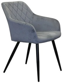 Idea nábytek Jídelní židle DIAMANT šedý samet