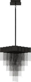Matně černé ocelové LED stmívatelné závěsné svítidlo Revια – Nova Luce