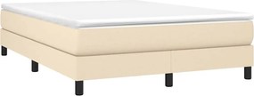 Rám postele s boxspringem krémový 140 x 190 cm textil 3120513