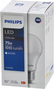 SADA 6 KS žárovek PHILIPS LED E27 10W = 75W 1055lm neutrální bílá 4000K LED žárovka