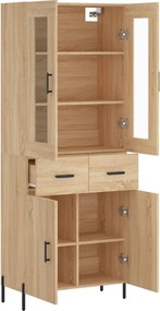 Skříň highboard dub sonoma 69,5 x 34 x 180 cm kompozitní dřevo 3198540