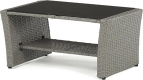 Zahradní sedací souprava AZS-A1523 GREY, polyratan, šedá (114 x 63) cm