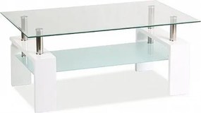 CZ Nábytkář - Kasvo Konferenční stůl ISA BASIC II (S) | Varianta: sklo / noha barva bílá lakovaná
