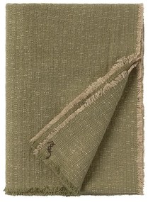 Khaki bavlněná deka 130x180 cm Handloom – Lorena Canals
