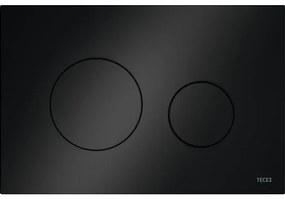 Tece Loop Plastové ovládací tlačítko dvojčinné matná černá 9240925